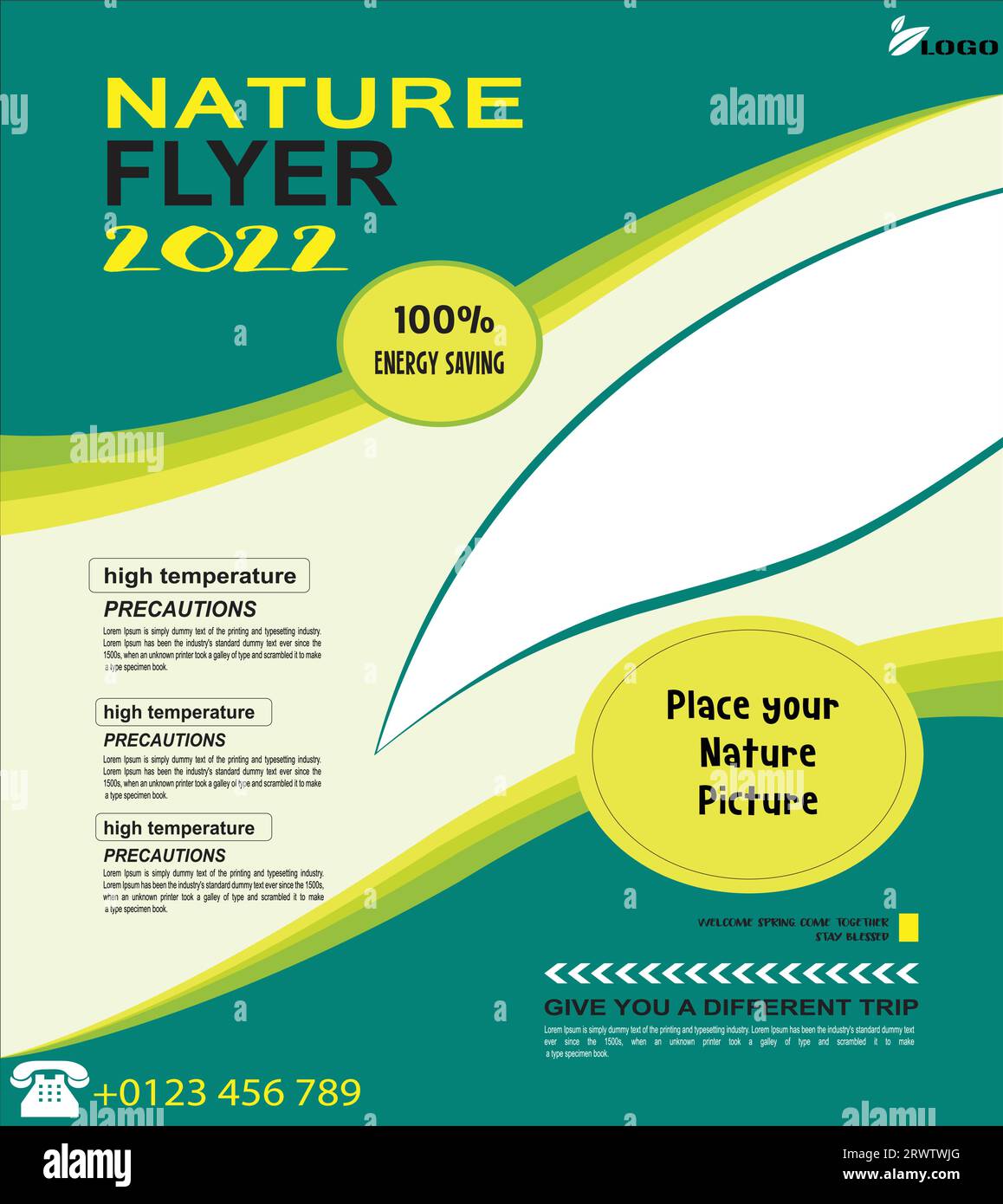 Elegant editable green environment protection nature flyer Stock Vector ...