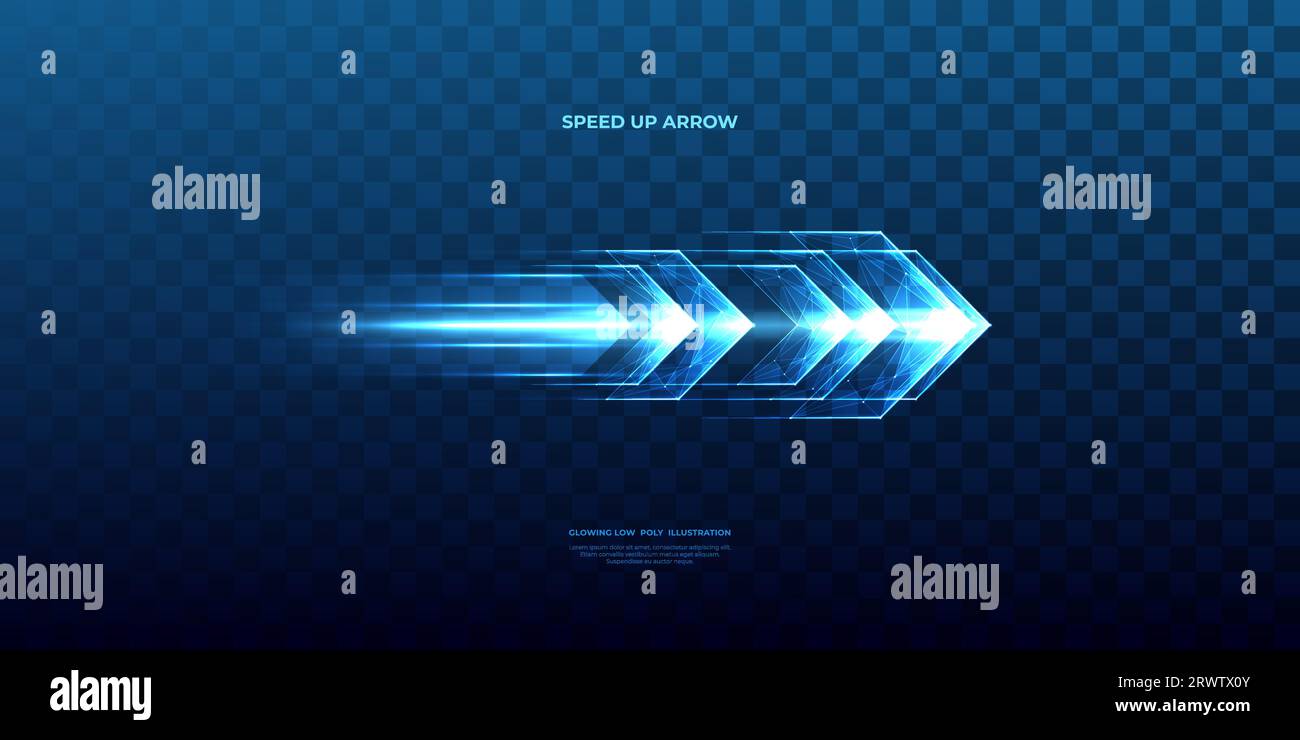 Speed movement of arrows. Energy arrow with speed light effect Stock ...