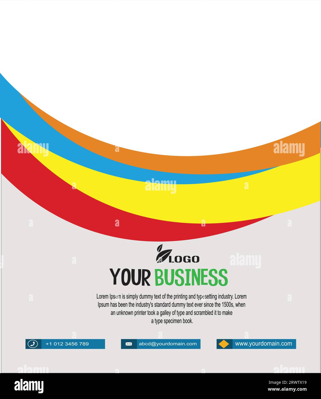 Smart wavy editable annual report cover page your business promotion ...
