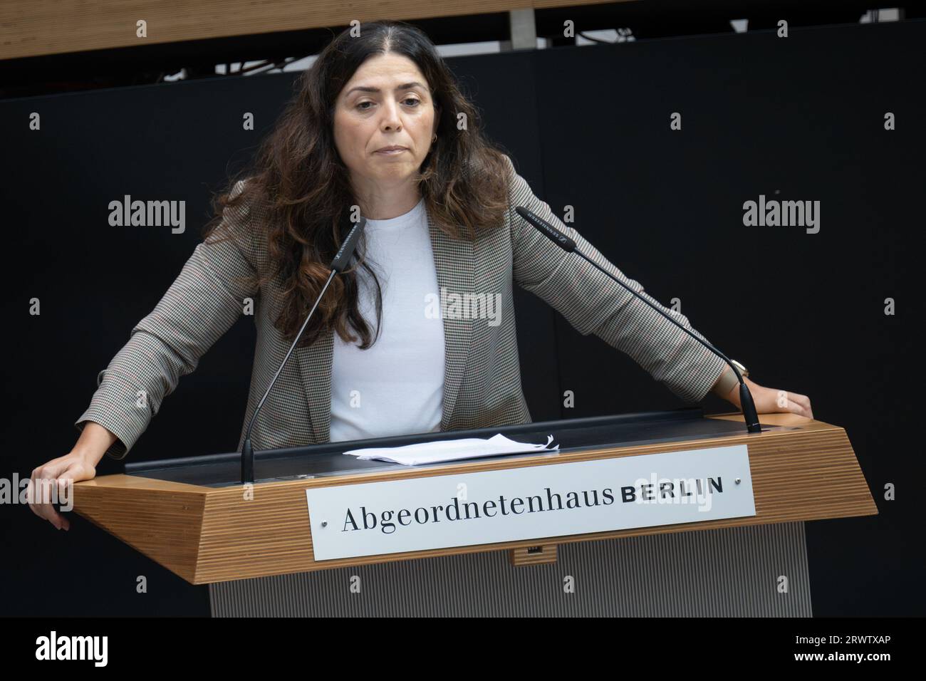 Berlin, Germany. 21st Sep, 2023. Sevim Aydin (SDP), member of the Berlin House of ...
