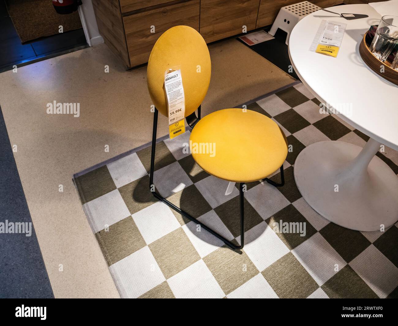 Paris, France - Aug 31, 2023: IKEA Manhult chair from an elevated ...