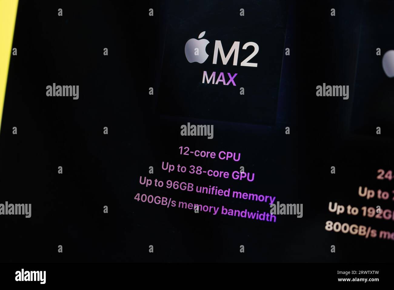 Paris, France - Jun 6, 2023: The Apple Computers webpage details the ... Paris, France - Jun 6, 2023: The Apple Computers webpage details the ...