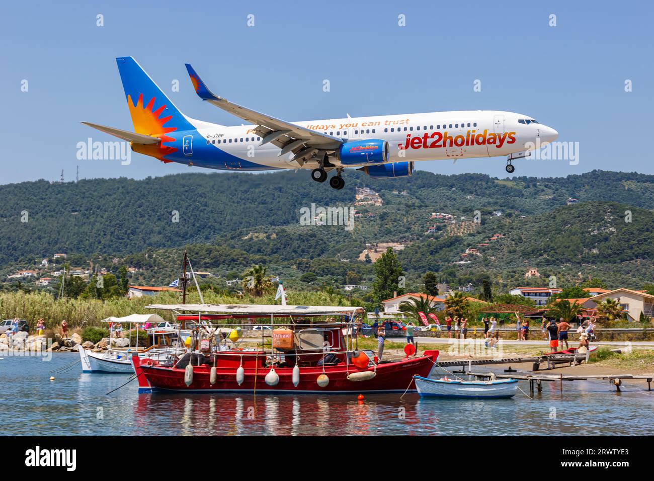 Skiathos, Greece - June 24, 2023: Jet2 Boeing 737-800 airplane at ...