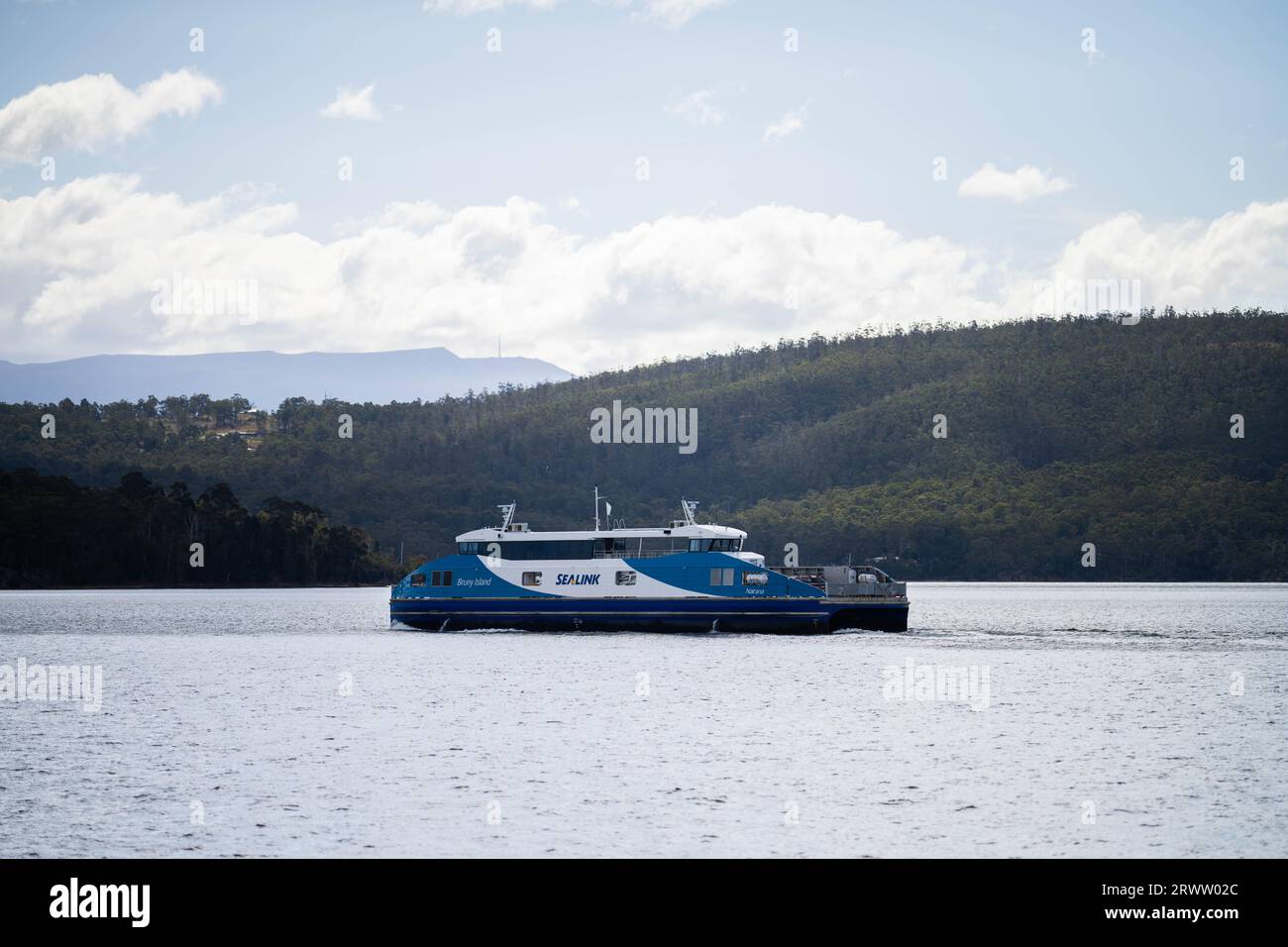 bruny island ferry tasmania australia on the water Stock Photo - Alamy