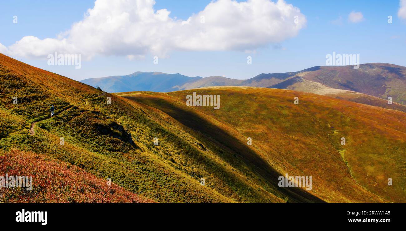 nature background with mountains. colorful scenery with hills and ...