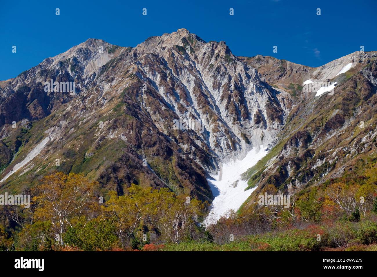 Great snow ravine in Hakuba Stock Photo - Alamy