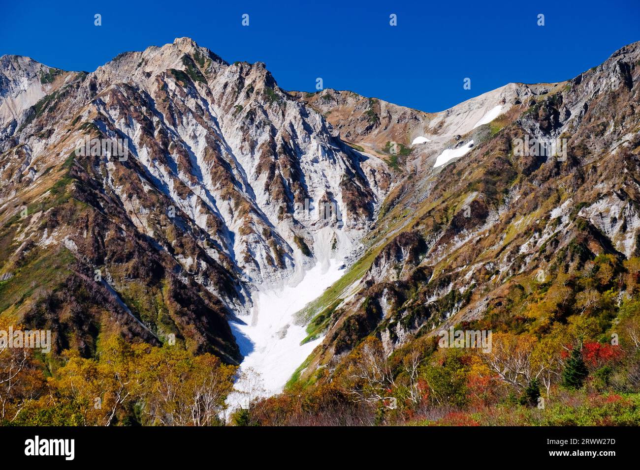 Great snow ravine in Hakuba Stock Photo - Alamy