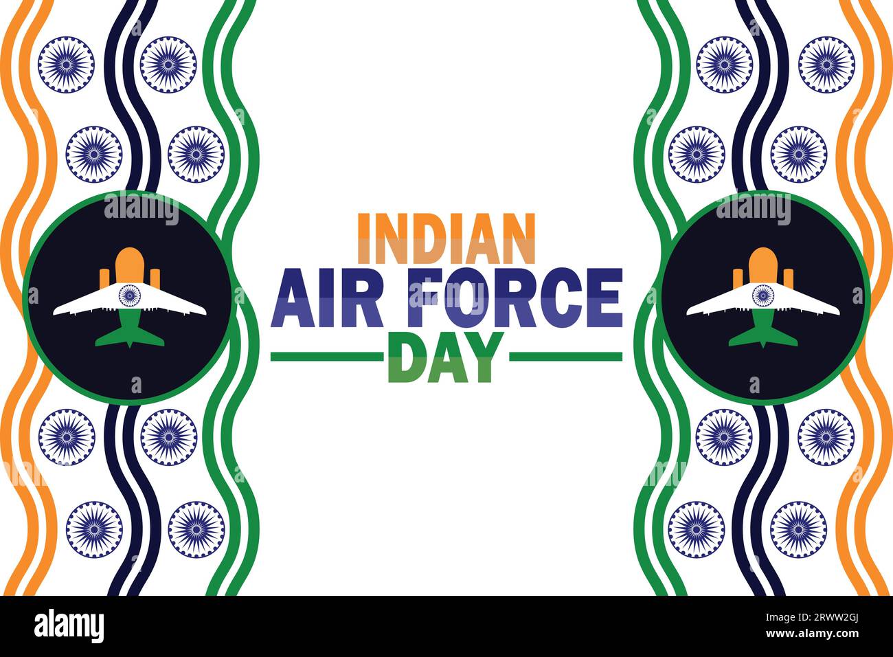 Indian Air Force Day celebration background. Vector illustration ...