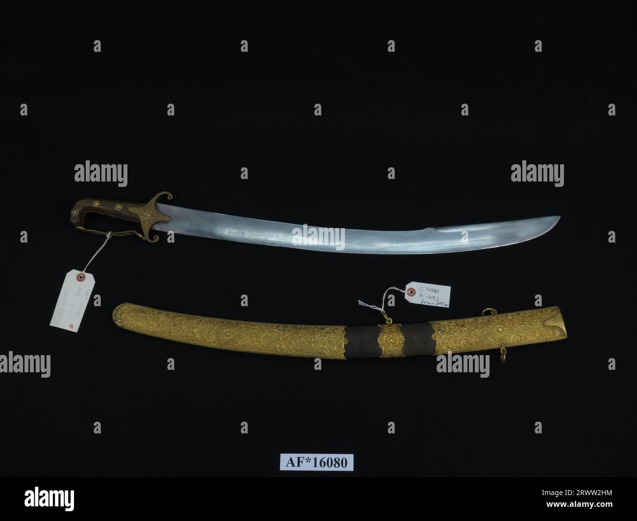 Scimitar, with scabbard. AF*16080 Stock Photo - Alamy