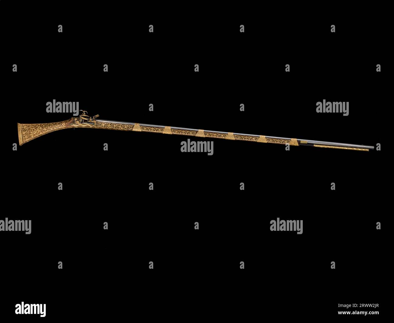 Musket. North African Miquelet Lock Jezail presented to Thomas ...