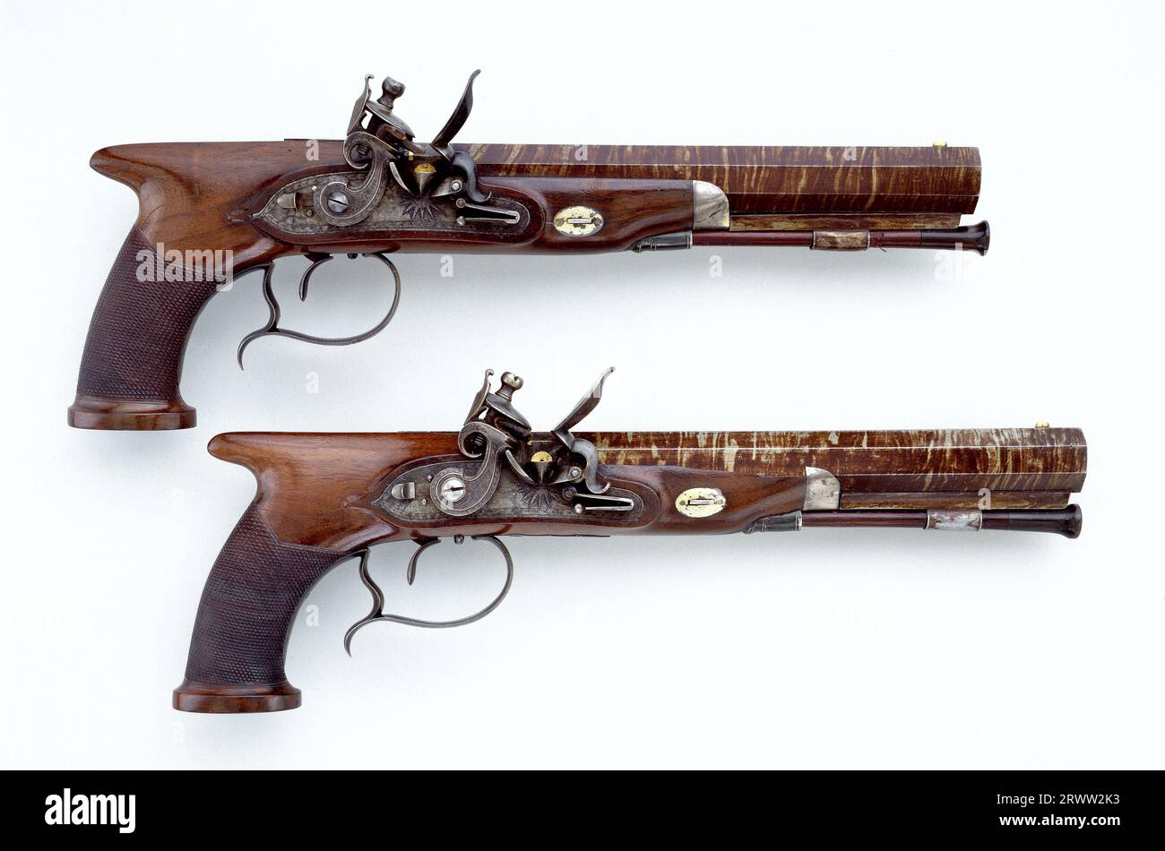 Pistol set. Dueling pistols presented to Andrew Jackson. AF*16098A, AF ...