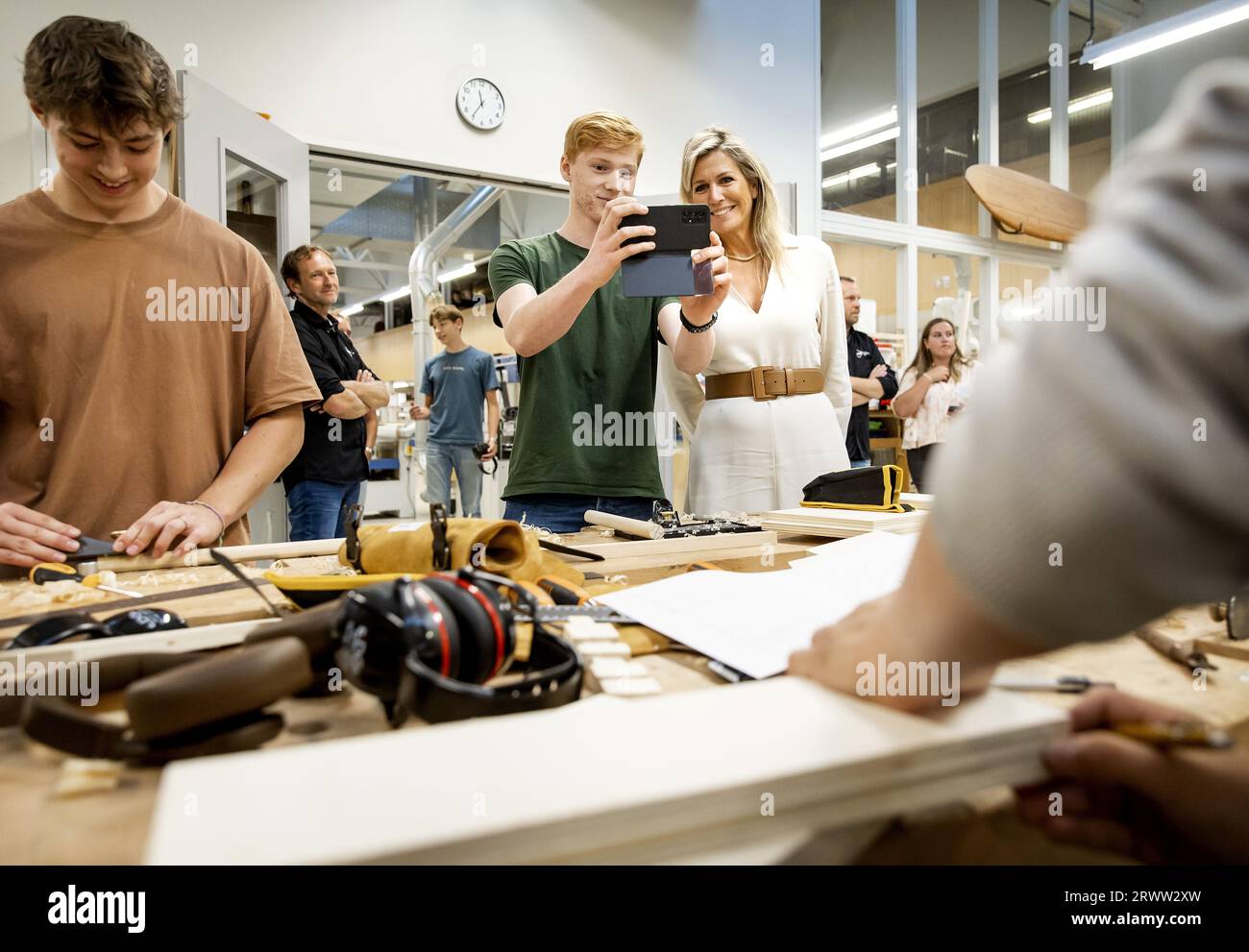 Rotterdam, Netherlands. September 21, 2023. Queen Maxima during a tour ...