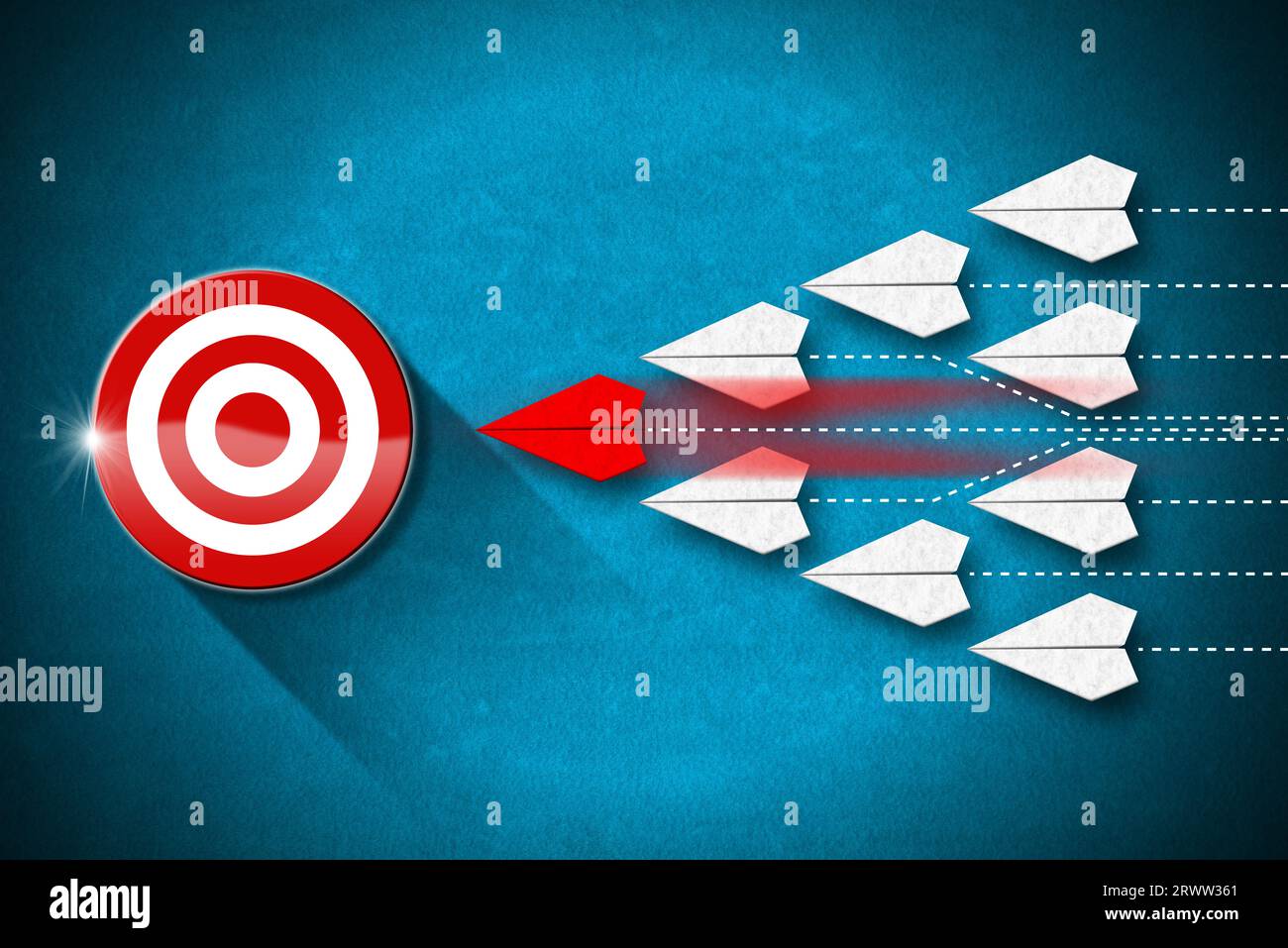 Flying arrow towards target on hi-res stock photography and images - Alamy