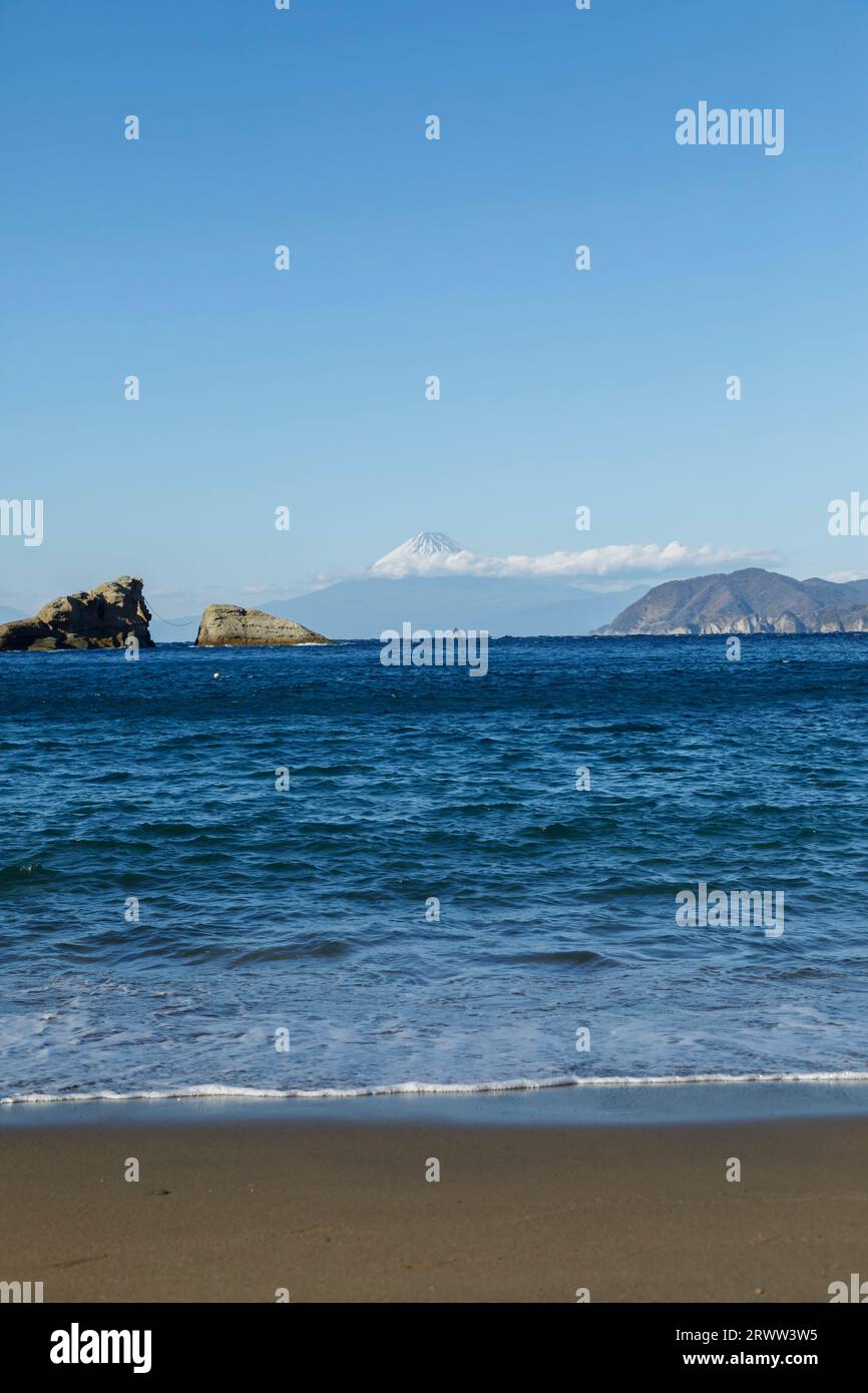 Fuji from Kumomi Beach Stock Photo - Alamy
