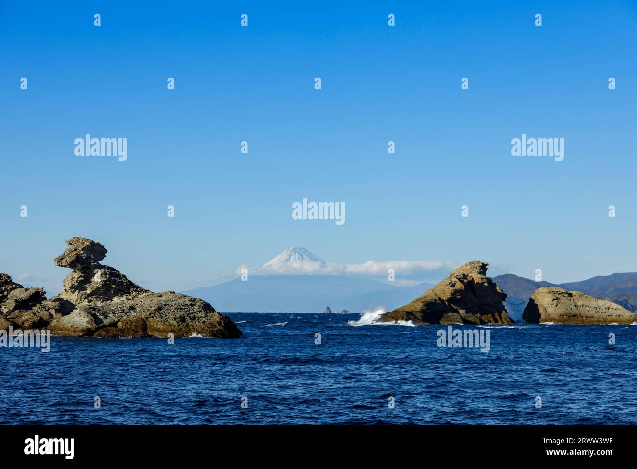 Fuji from Kumomi Beach Stock Photo - Alamy