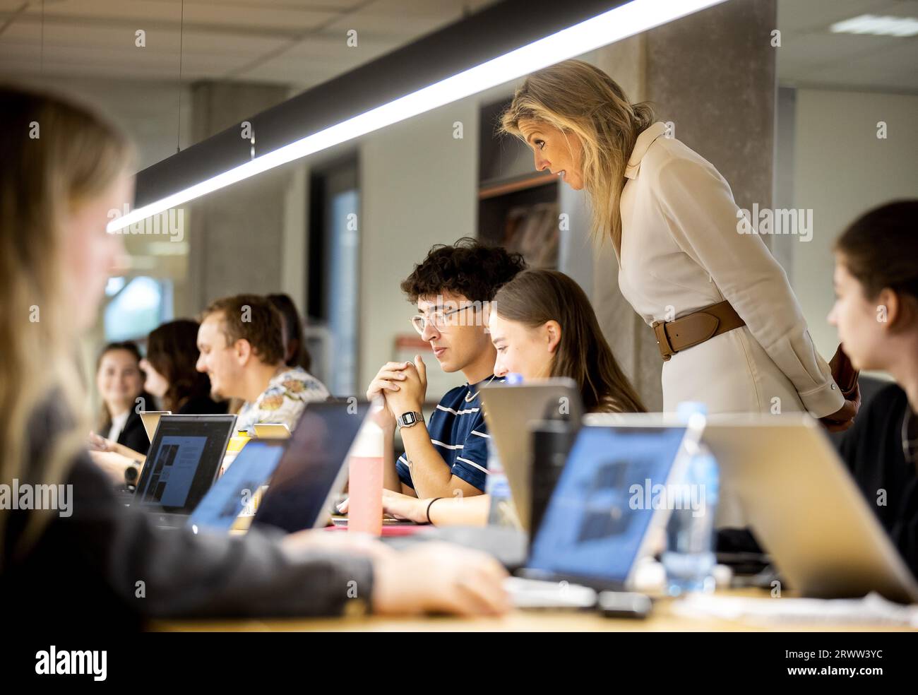 Rotterdam, Netherlands. September 21, 2023. Queen Maxima during a tour ...