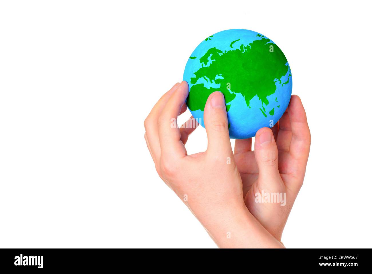 Female hands hold model Cut Out Stock Images & Pictures - Alamy