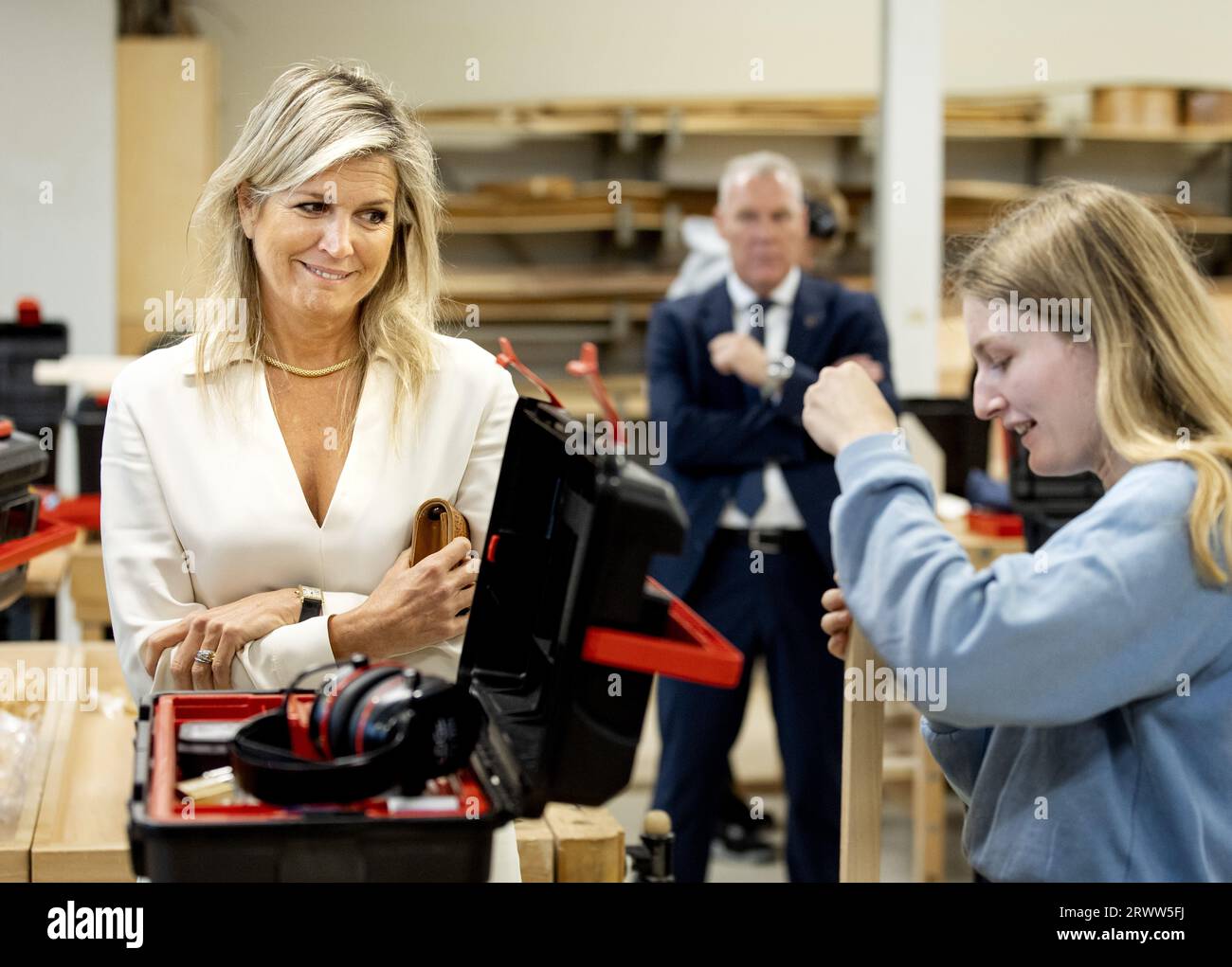 Rotterdam, Netherlands. September 21, 2023. Queen Maxima during a tour ...