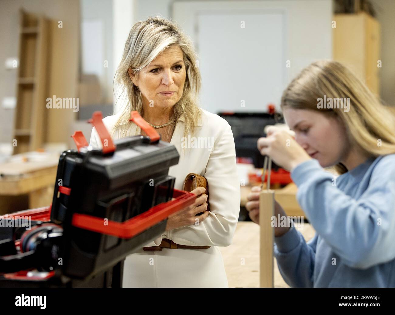 Rotterdam, Netherlands. September 21, 2023. Queen Maxima during a tour ...