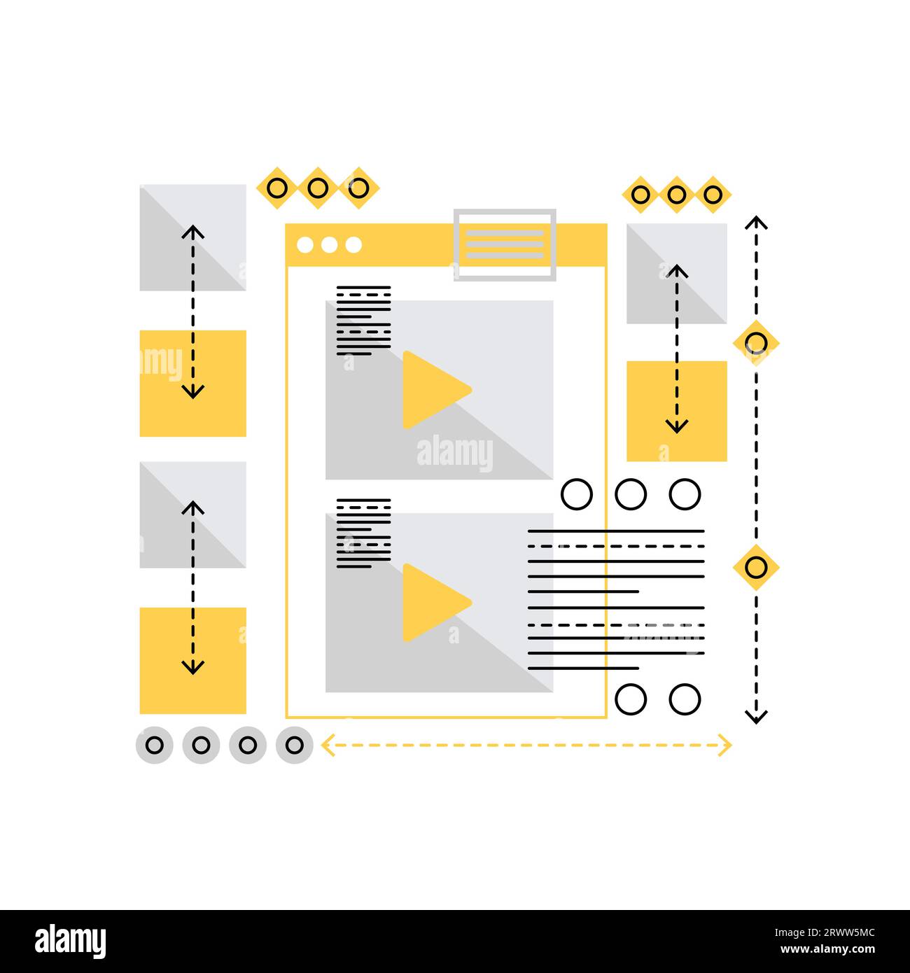 Online educational tutorials. Modern digital learning website vector ...