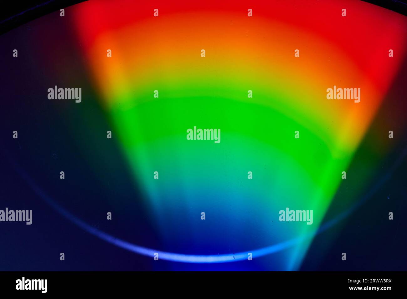 Curved metallic surface with rainbow colors abstract art background ...