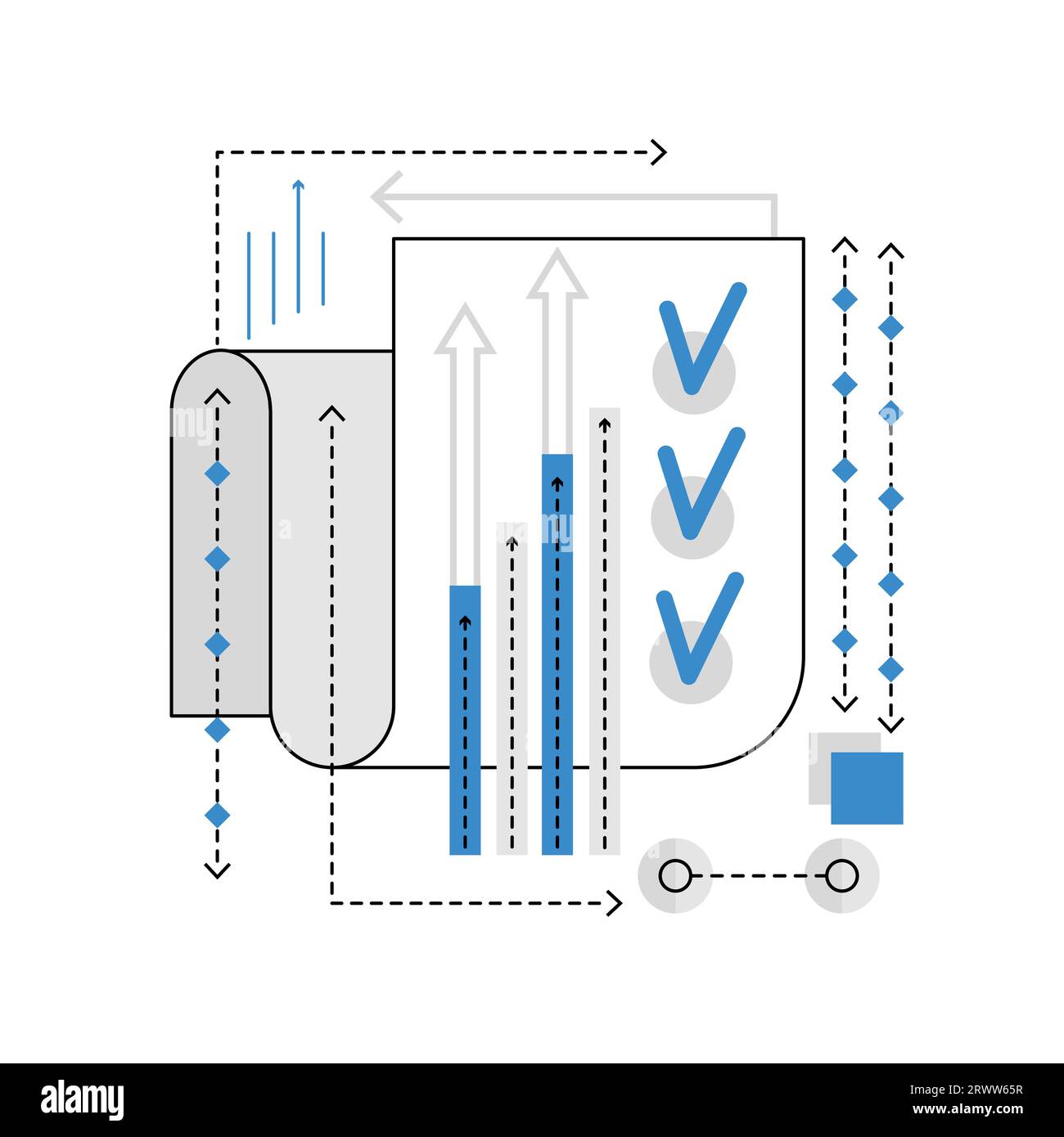 Modern education test result. Digital learning program, online exam ...