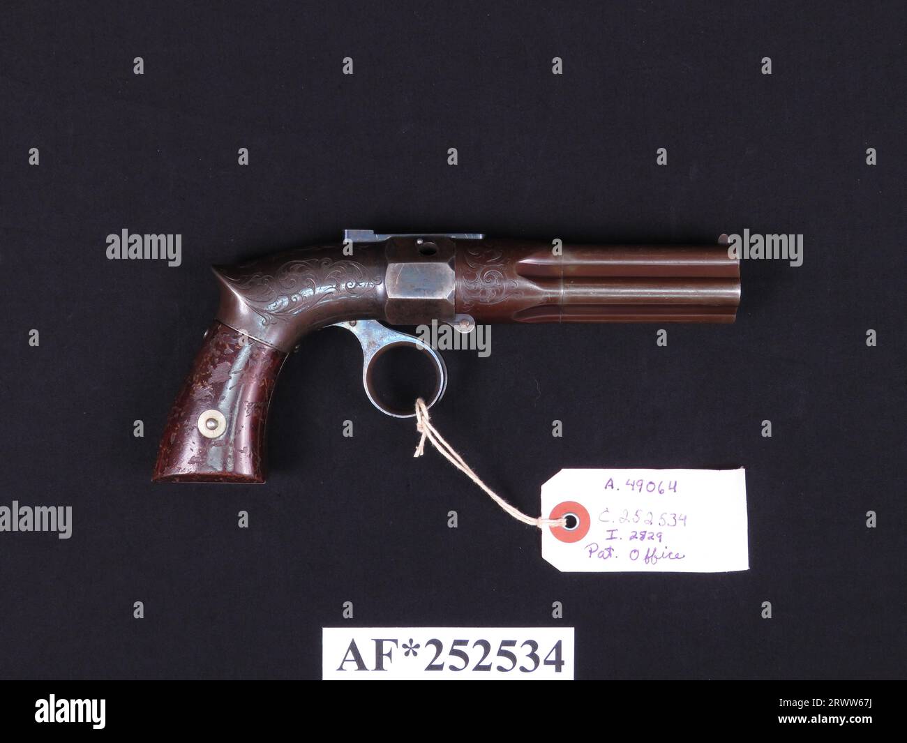 Patent model; pistol, pepperbox. AF*252534 Stock Photo - Alamy