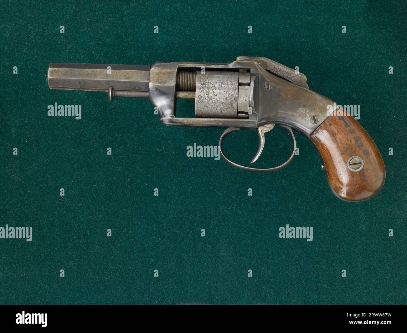 Patent model. Revolver, R. White for Allen & Wheelock, 1858, patent no ...