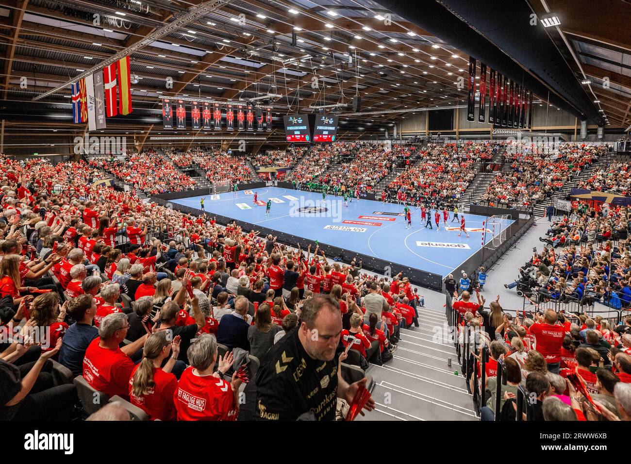 Aalborg, Denmark. 20th Sep, 2023. The Sparekassen Danmark Arena seen ...
