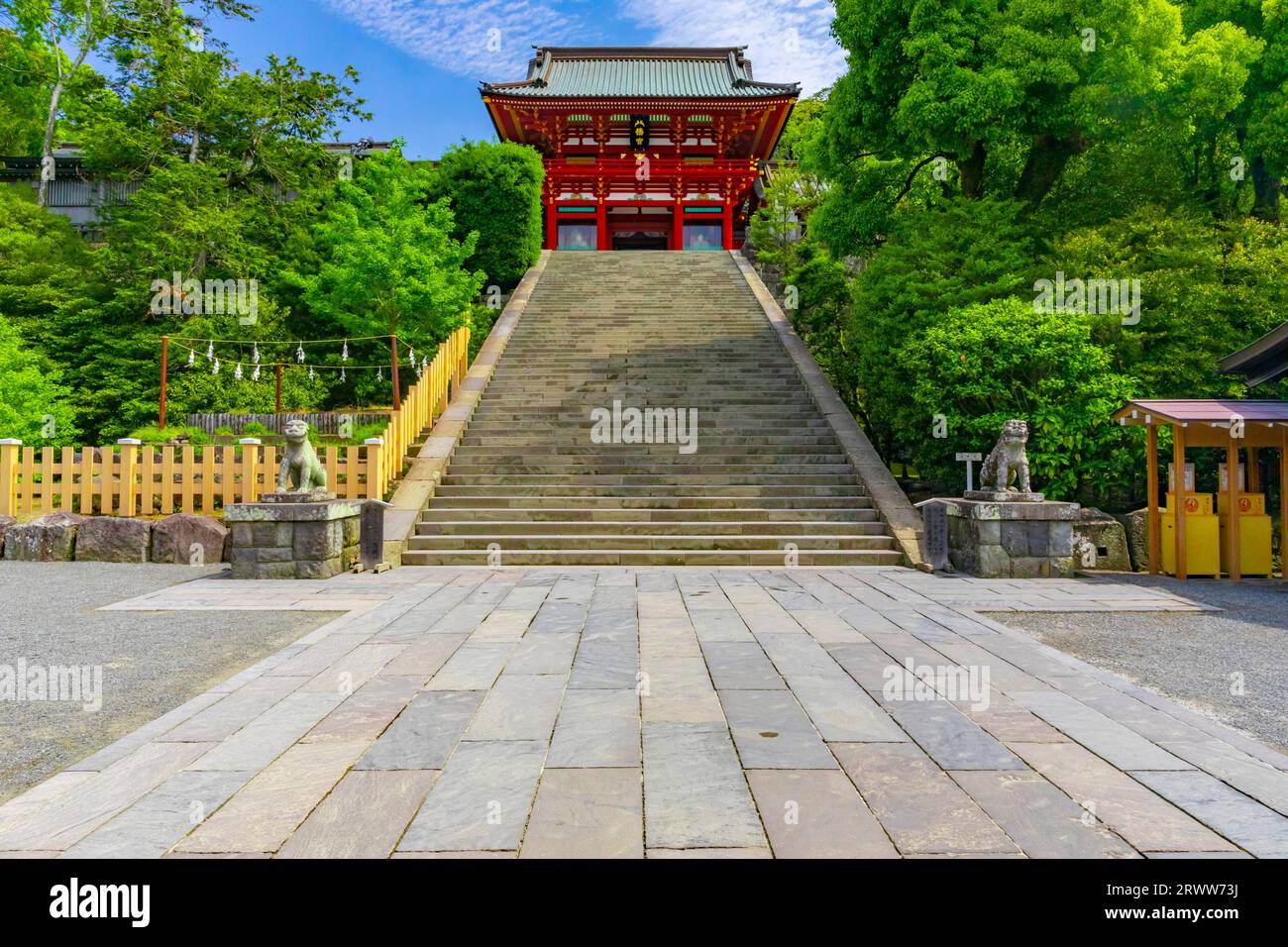 The main shrine of Tsuruoka Hachimangu Shrine Stock Photo - Alamy