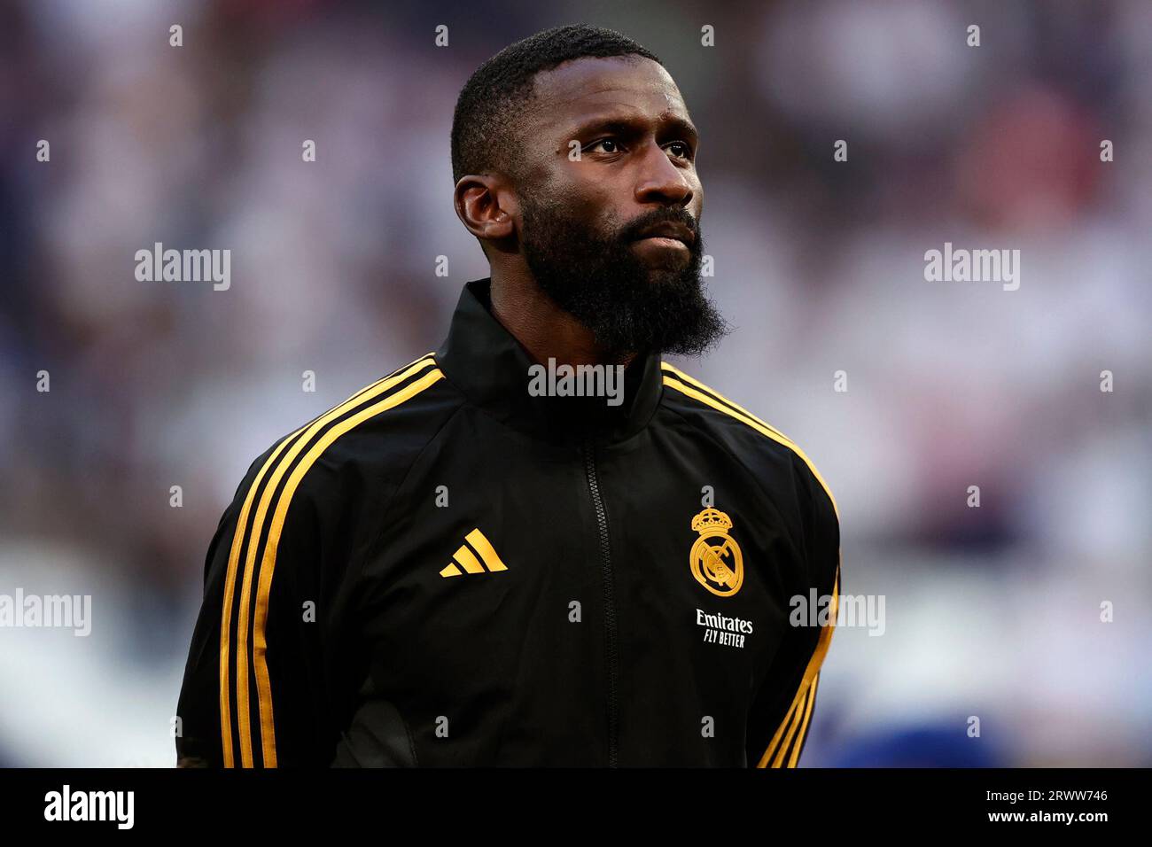 Madrid, Spain. 20th Sep, 2023. Antonio Rudiger of Real Madrid Cf looks ...