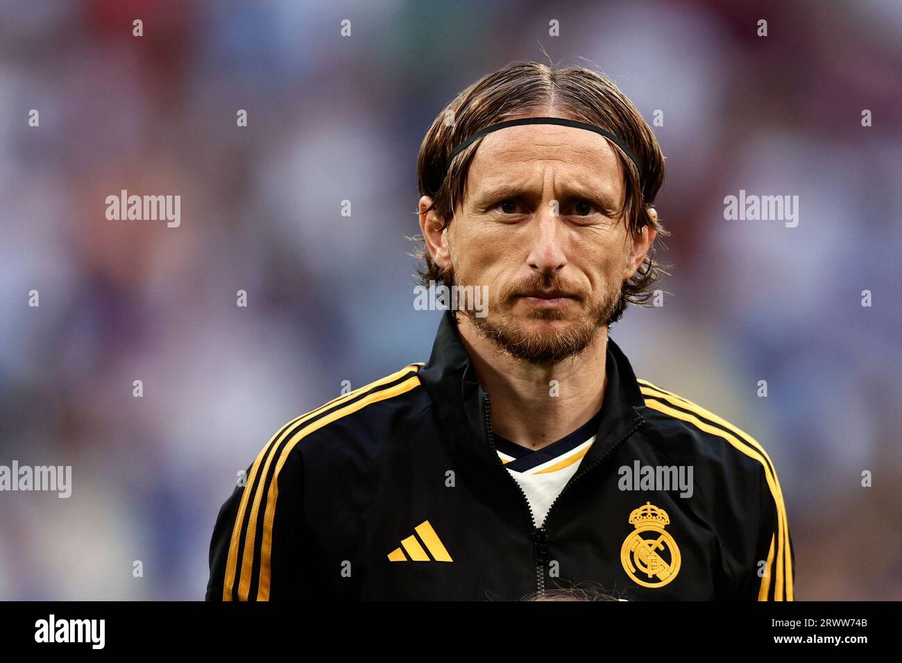 Madrid, Spain. 20th Sep, 2023. Luka Modric of Real Madrid Cf looks on ...