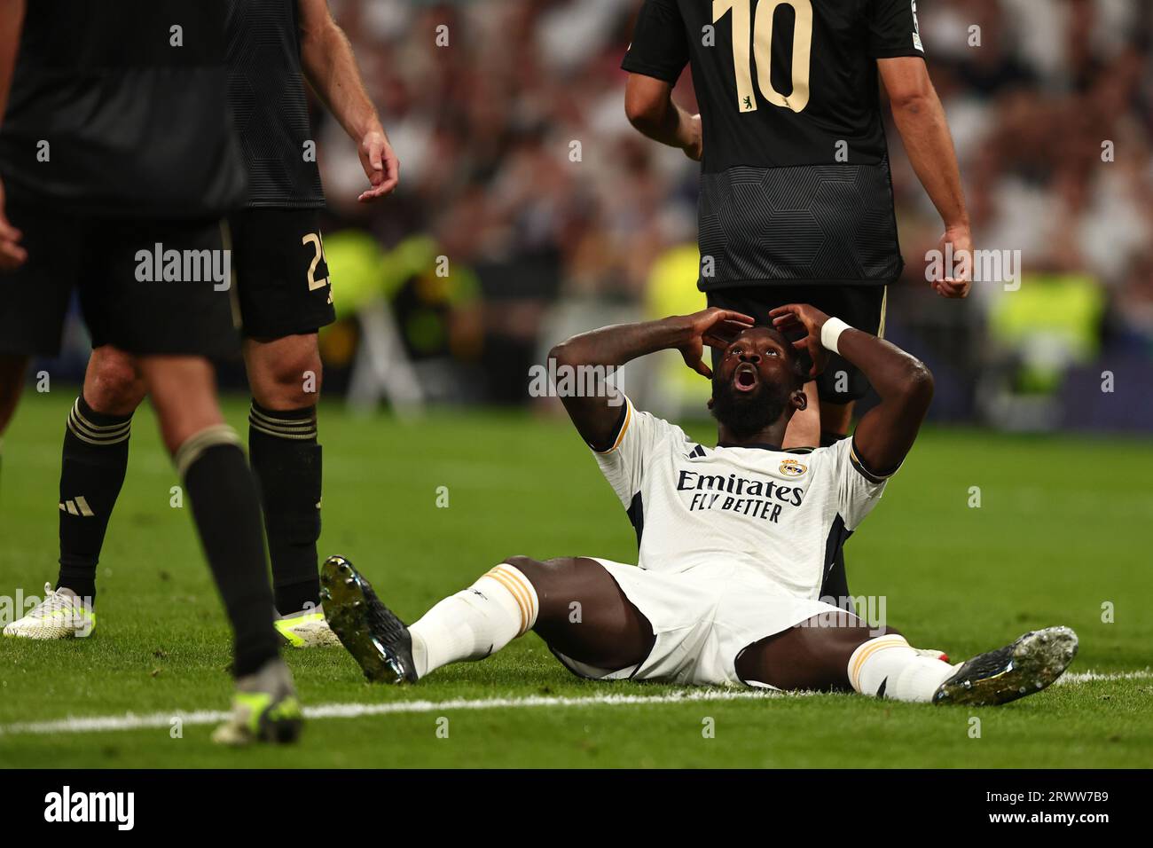 Madrid, Spain. 20th Sep, 2023. Antonio Rudiger of Real Madrid Cf looks ...