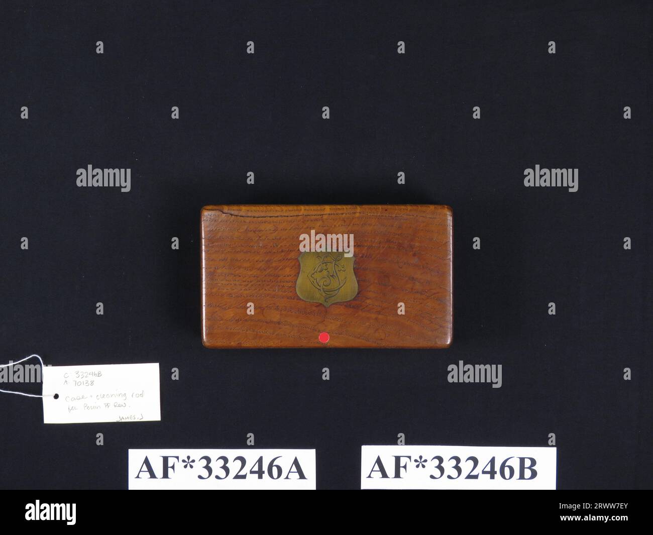 Exterior, closed case, AF*33246B, containing set with revolver ...