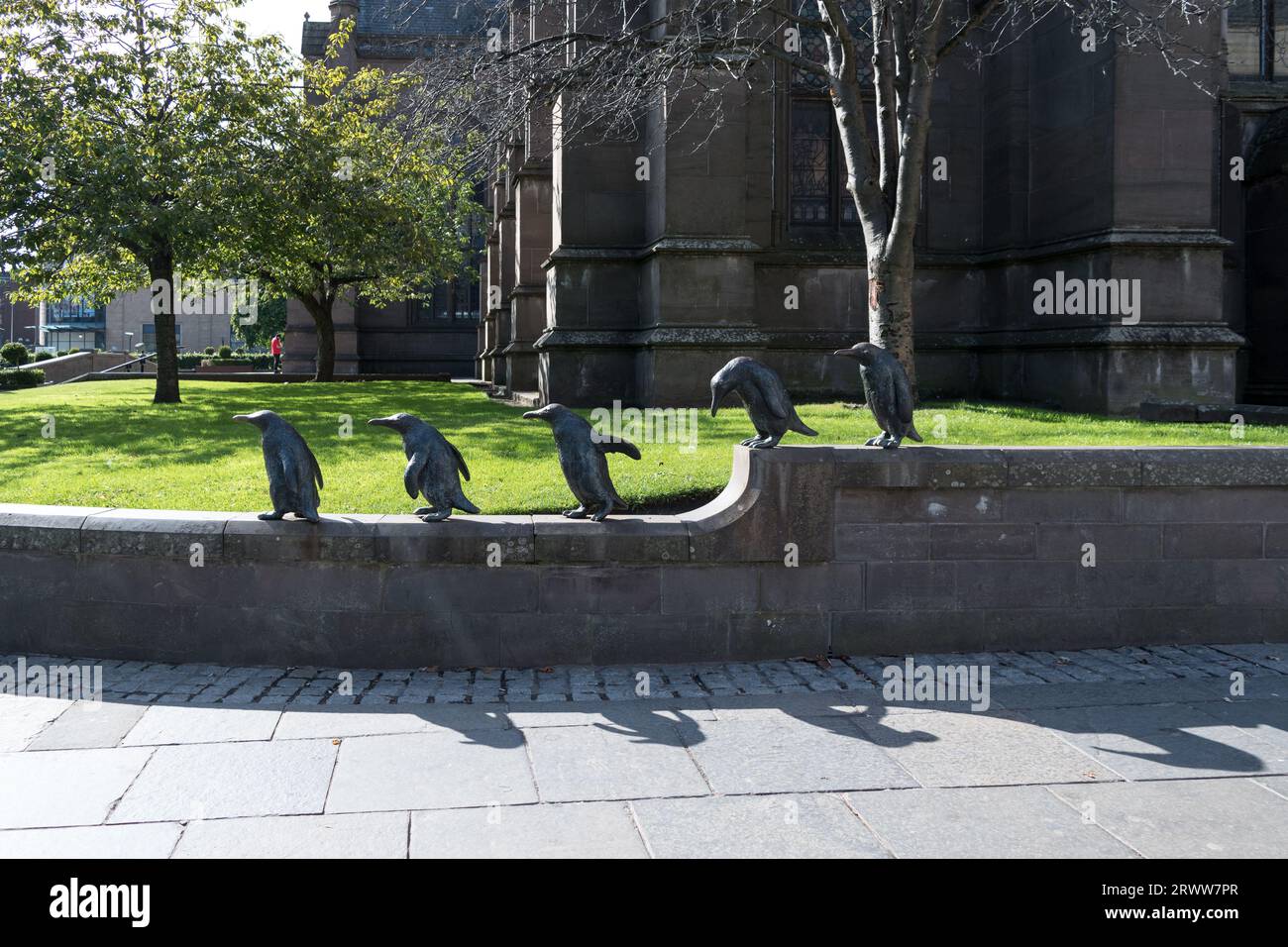 penguin artwork installation in the city of Dundee Scotland Stock Photo ...