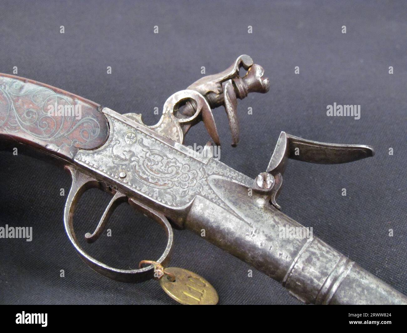 Boxlock flintlock pistol. AF*43538 Stock Photo - Alamy