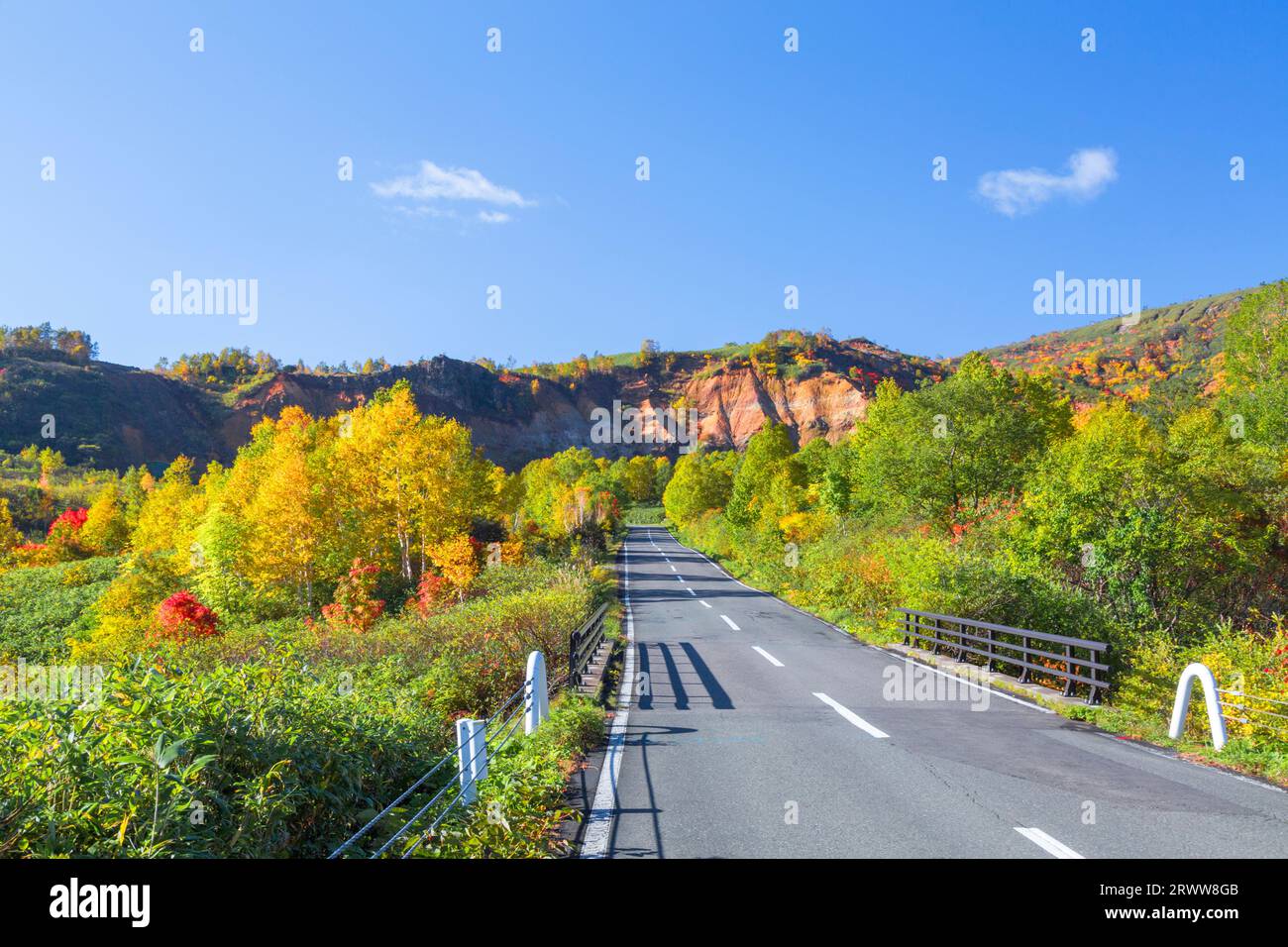 Hachimantai in Primary Colors with Autumn Leaves and Hachimantai Aspite ...
