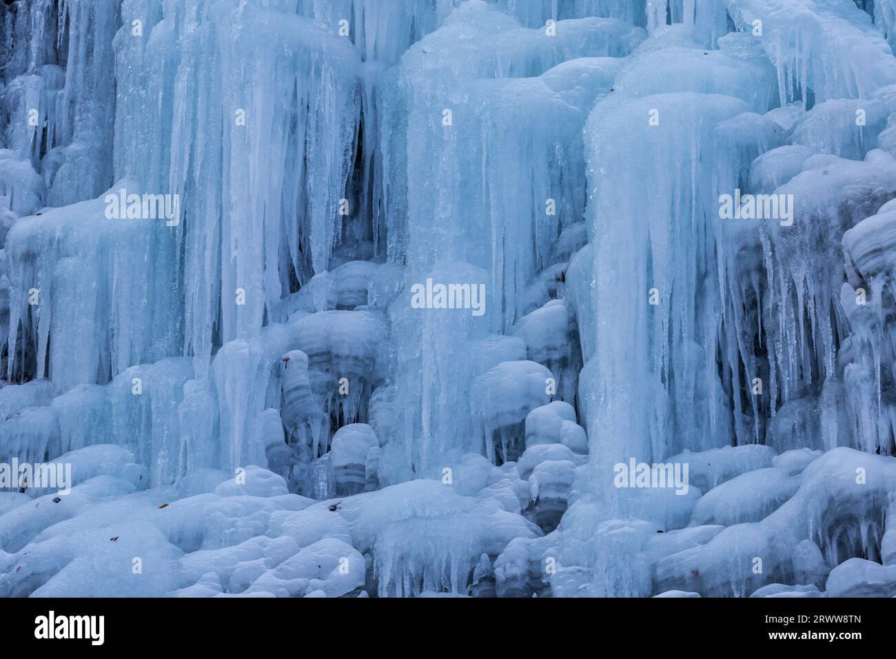 Ice Pillars in Yugawa Valley Stock Photo - Alamy