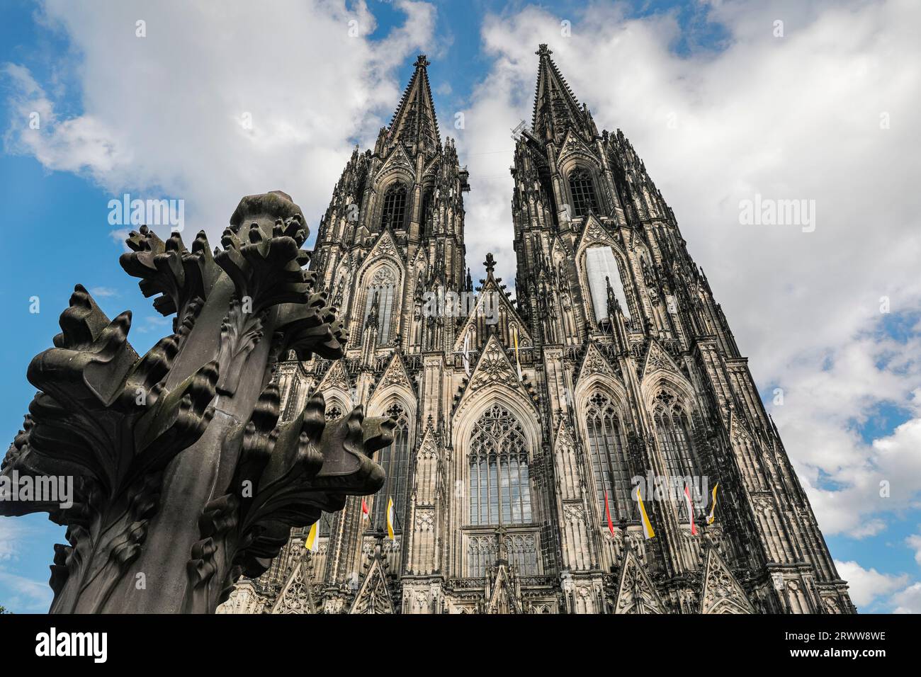 Cologne Cathedral exterior front view upk, Kölner Dom, Cologne, Germany ...