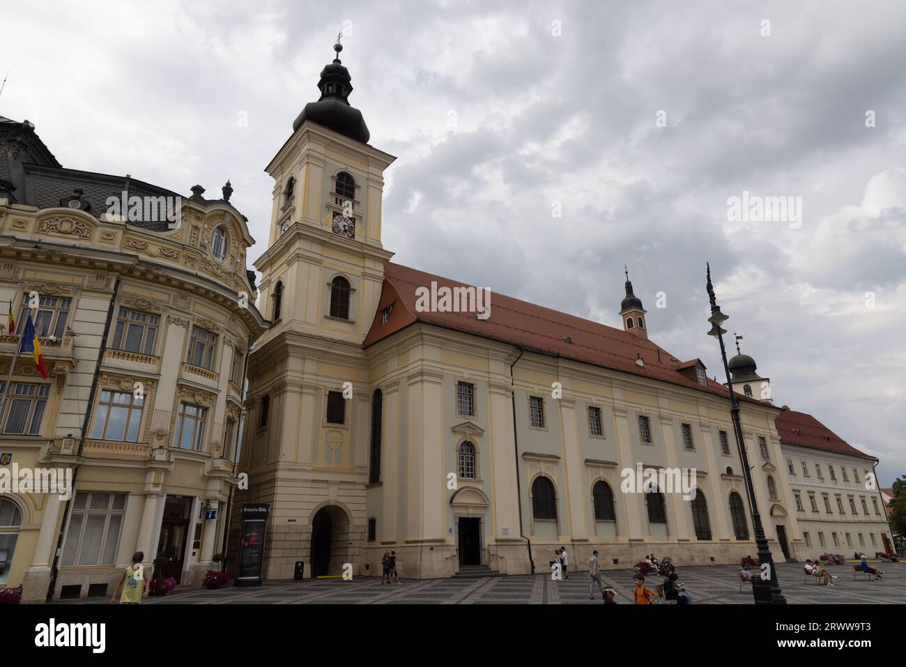 The Jesuit Church or Church of the Holy Trinity in Sibiu, Transylvania ...