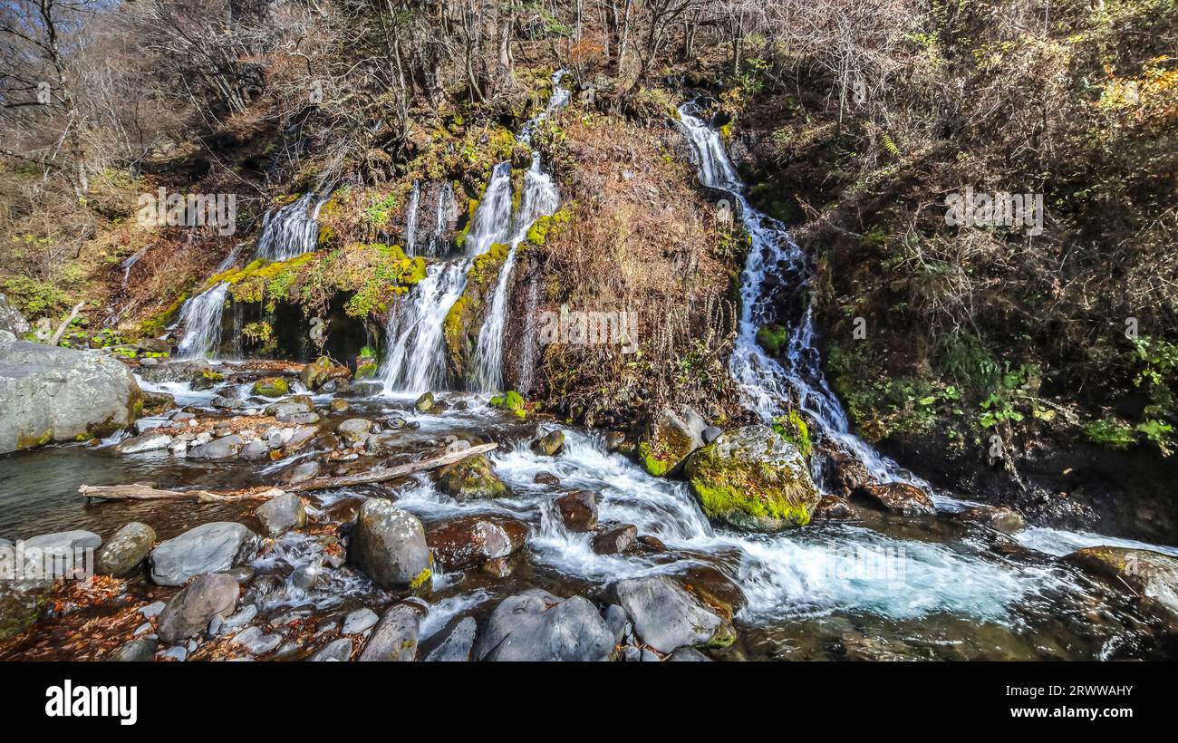 Power Spot Buryu Waterfall Stock Photo - Alamy