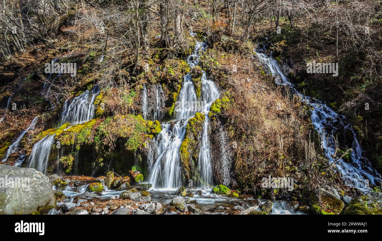 Power Spot Buryu Waterfall Stock Photo - Alamy