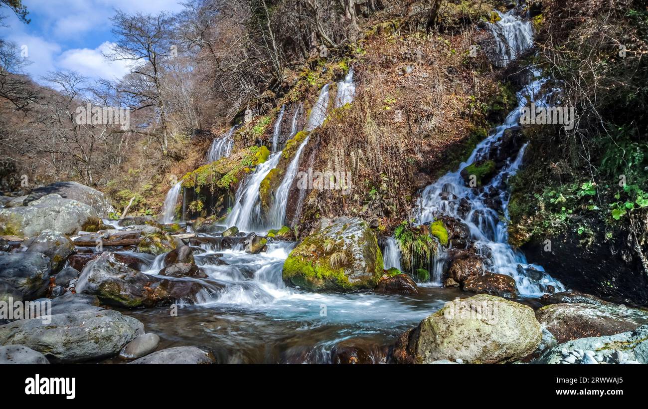 Power Spot Buryu Waterfall Stock Photo - Alamy