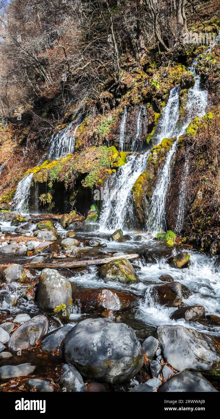 Power Spot Buryu Waterfall Stock Photo - Alamy