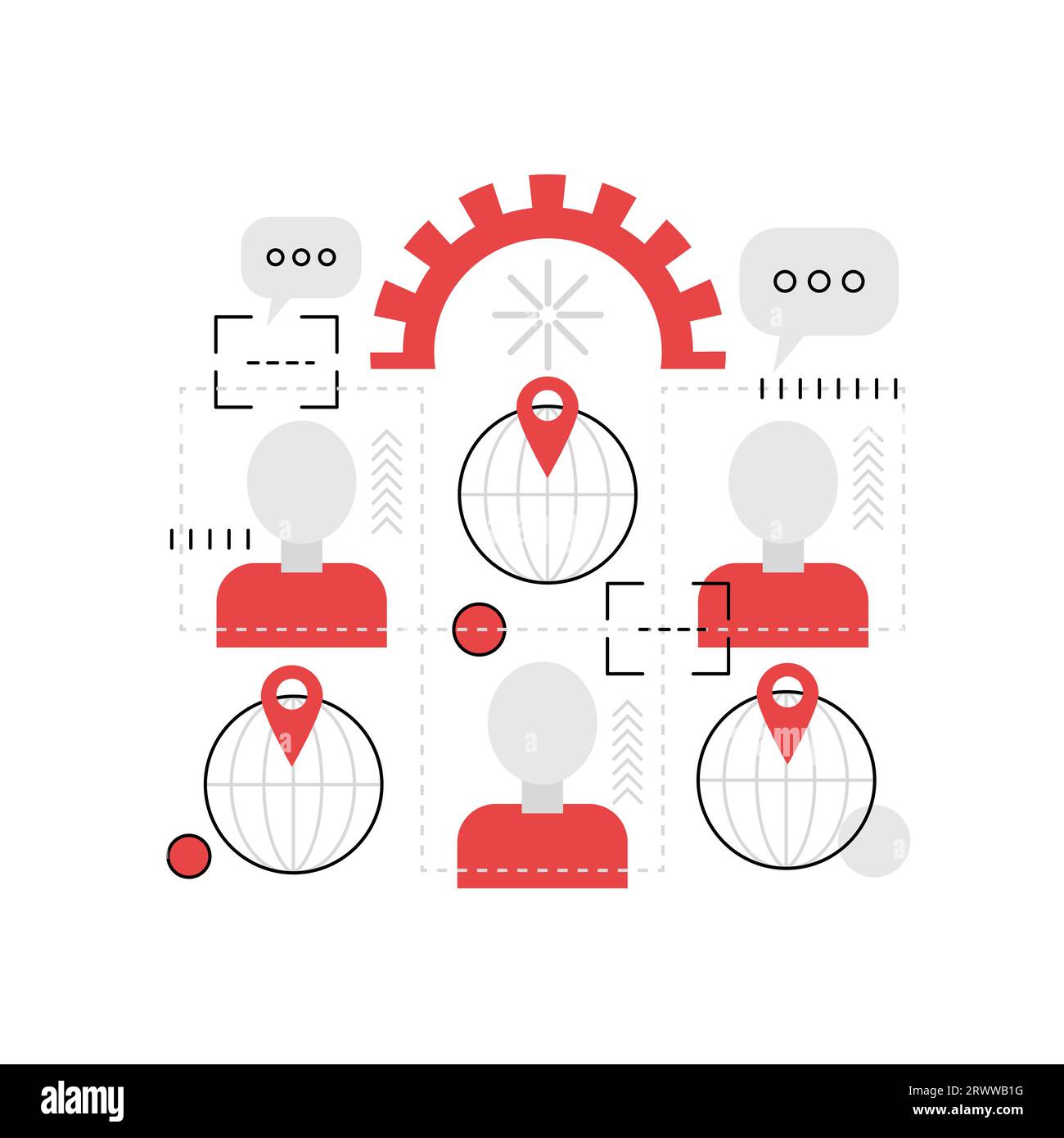 Web cloud hosting. Cloud computing technology, digital data storage ...