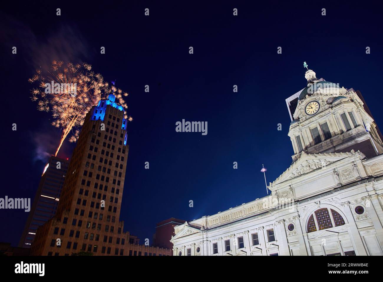 Fireworks Over Downtown Fort Wayne Hi Res Stock Photography And Images