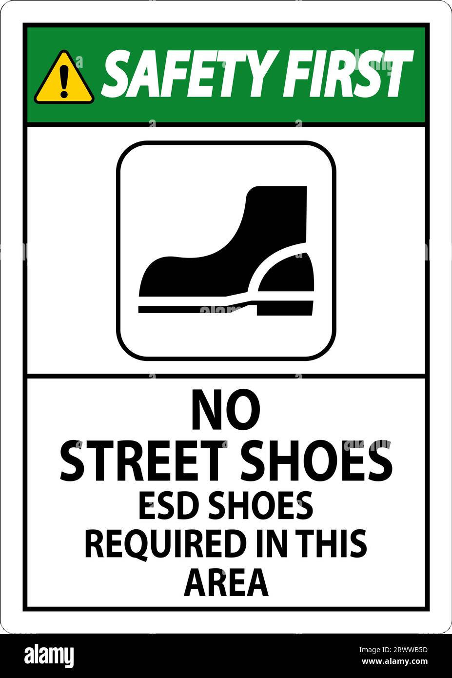 Safety first sign no street shoes hi-res stock photography and images ...