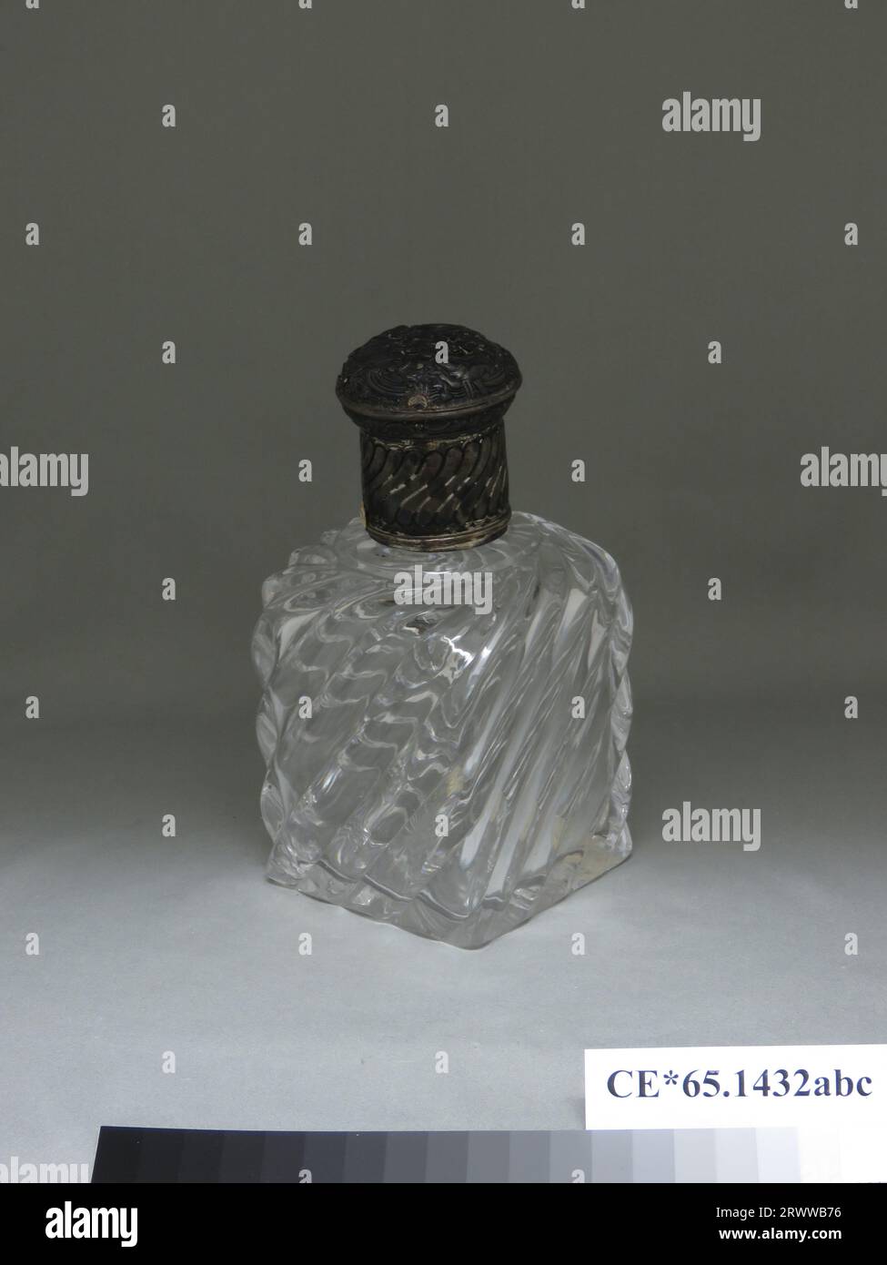 Bottle, cologne, with stopper and cap. CE*65.1432abc Stock Photo - Alamy