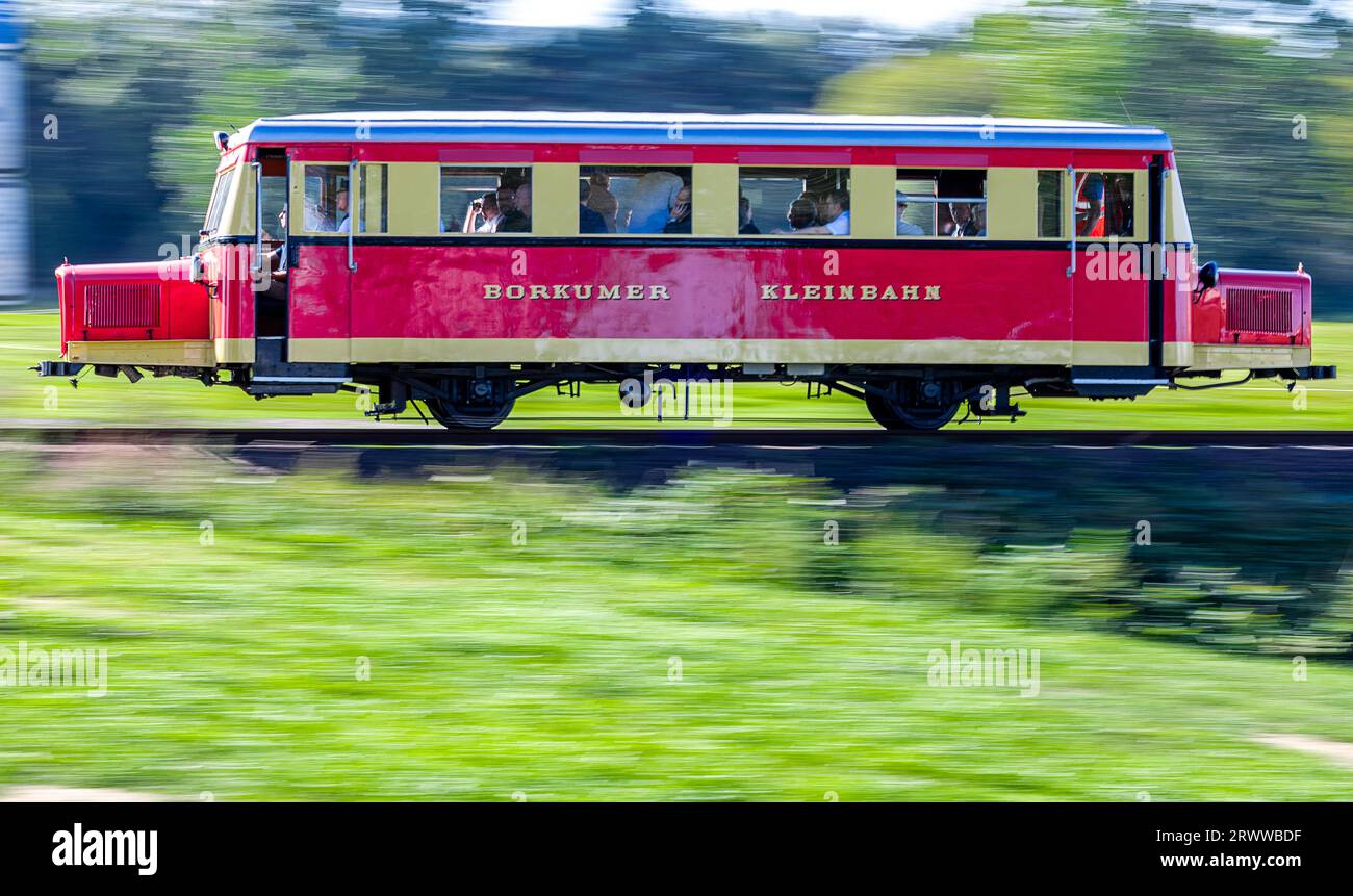 Bad Doberan, Germany. 21st Sep, 2023. The railcar T1 of the Borkumer ...