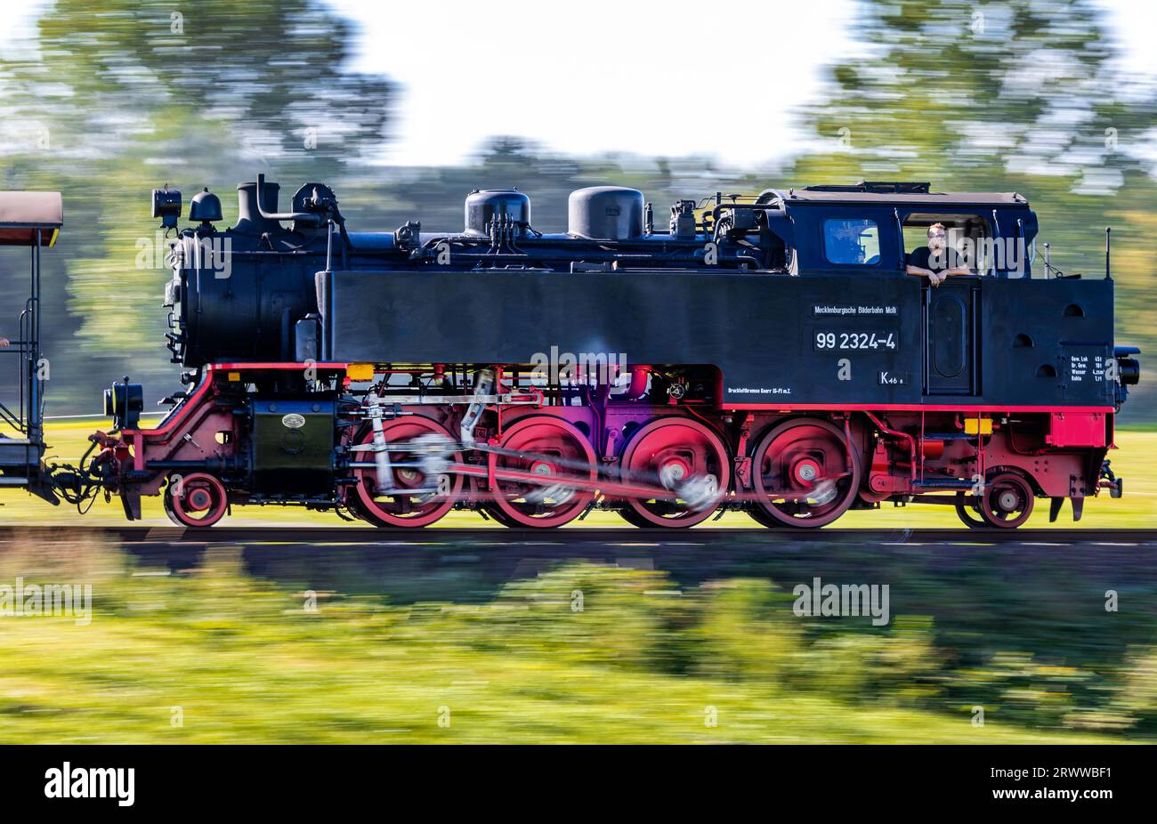 Bad Doberan, Germany. 21st Sep, 2023. Steam locomotive 99 2324-4 runs ...